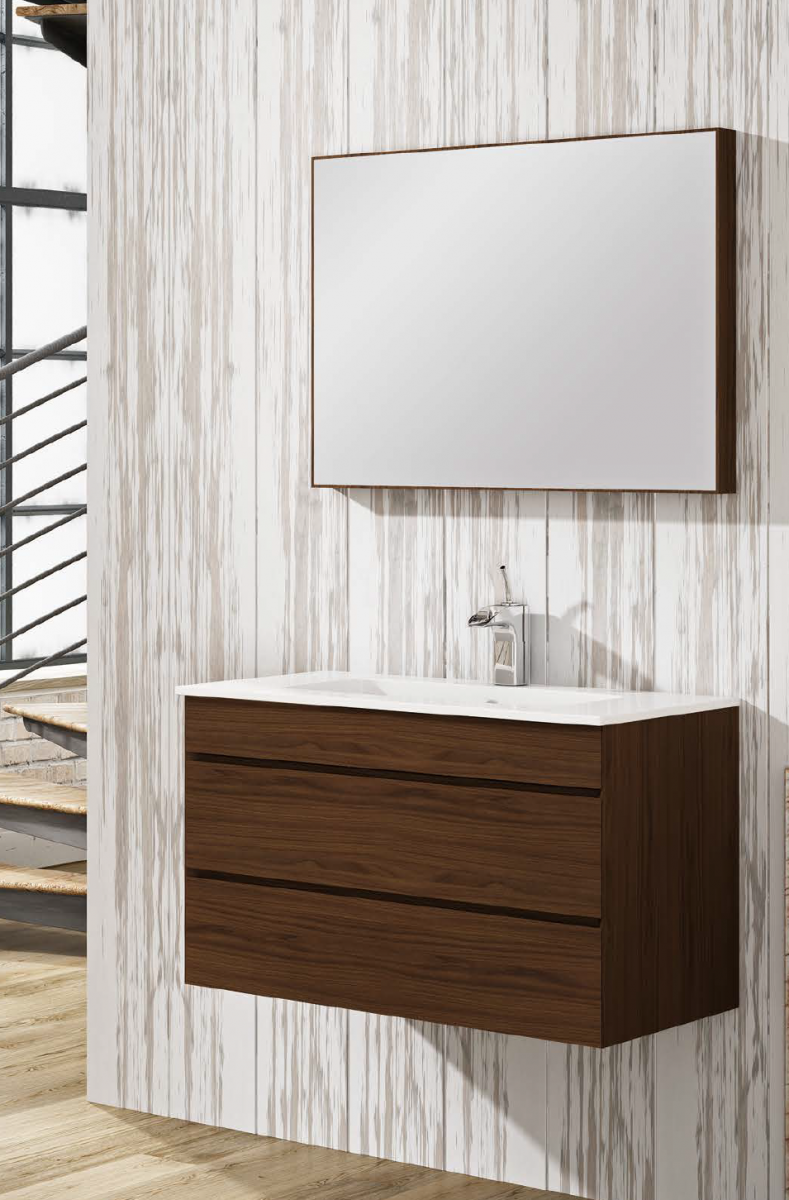 MUEBLE DE BAÑO NIAGARA 2 CAJONES DE MADERA DE PINO Y ROBLE....