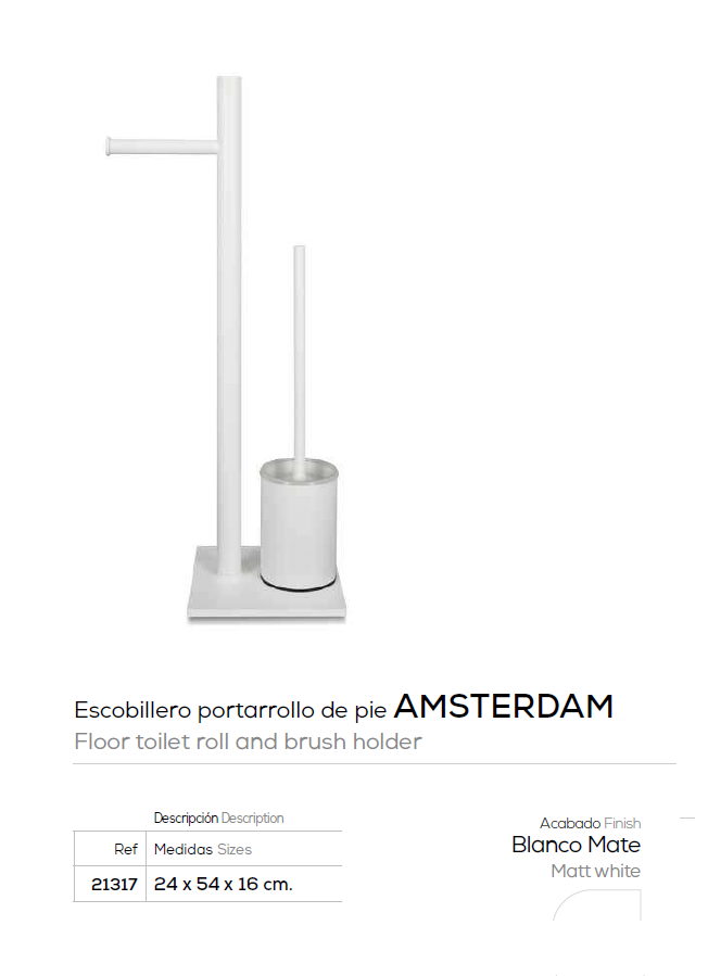 BELTRAN ESCOBILLERO PORTARROLLO DE PIE DISEÑO AMSTERDAM NOVEDAD...